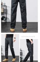 China Daily Mid Waist Breathable mens pants wholesale Black Khaki Slight Stretch Custom (P325) for sale