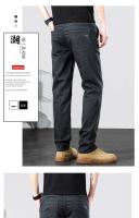 China Daily Mid Waist Breathable mens pants wholesale Black Khaki Slight Stretch Custom (P325) for sale