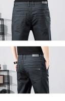 China Daily Mid Waist Breathable mens pants wholesale Black Khaki Slight Stretch Custom (P325) for sale