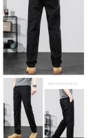 China Daily Mid Waist Breathable mens pants wholesale Black Khaki Slight Stretch Custom (P325) for sale