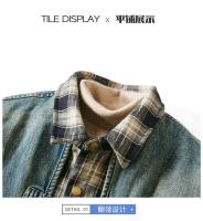 China Blue Warm Washed mens denim jacket wholesale Cotton Regular Custom (E9905) for sale