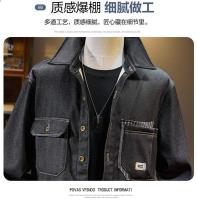 China Warm Winter Regular mens casual leather jackets Black Blue Long Sleeve Custom (CS038) for sale