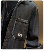 China Warm Winter Regular mens casual leather jackets Black Blue Long Sleeve Custom (CS038) for sale