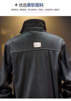 China Warm Winter Regular mens casual leather jackets Black Blue Long Sleeve Custom (CS038) for sale