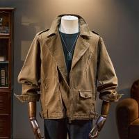 China Daily Fabric Hem Cotton 100% french workwear jacket wholesale Long Sleeve Lapel Collar Custom (CK779) for sale