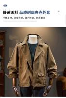 China Daily Fabric Hem Cotton 100% french workwear jacket wholesale Long Sleeve Lapel Collar Custom (CK779) for sale