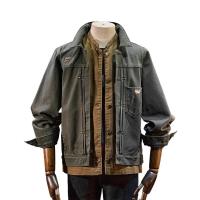 China Daily Army Green Fabric Hem mens casual leather jackets Color Block Cotton 100% Custom (CK776) for sale
