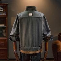 China Daily Army Green Fabric Hem mens casual leather jackets Color Block Cotton 100% Custom (CK776) for sale