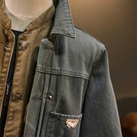 China Daily Army Green Fabric Hem mens casual leather jackets Color Block Cotton 100% Custom (CK776) for sale