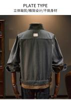 China Daily Army Green Fabric Hem mens casual leather jackets Color Block Cotton 100% Custom (CK776) for sale