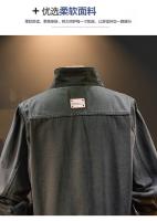 China Daily Army Green Fabric Hem mens casual leather jackets Color Block Cotton 100% Custom (CK776) for sale