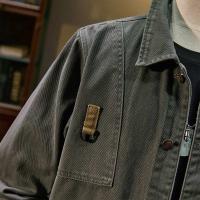 China Casual Style Daily Army Green Fabric Hem french workwear jacket wholesale Color Block Cotton 100% Custom (CK775) for sale