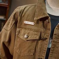 China Khaki Daily Fabric Hem french workwear jacket wholesale Cotton 100% Long Sleeve Custom (CK773) for sale