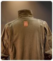 China Khaki Daily Fabric Hem french workwear jacket wholesale Cotton 100% Long Sleeve Custom (CK773) for sale