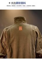 China Khaki Daily Fabric Hem french workwear jacket wholesale Cotton 100% Long Sleeve Custom (CK773) for sale