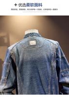 China Navy Daily Washed french workwear jacket wholesale Round Neck Long Sleeve Custom (JK771) for sale