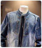 China Navy Daily Washed french workwear jacket wholesale Round Neck Long Sleeve Custom (JK771) for sale