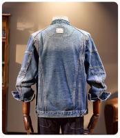 China Navy Daily Washed french workwear jacket wholesale Round Neck Long Sleeve Custom (JK771) for sale