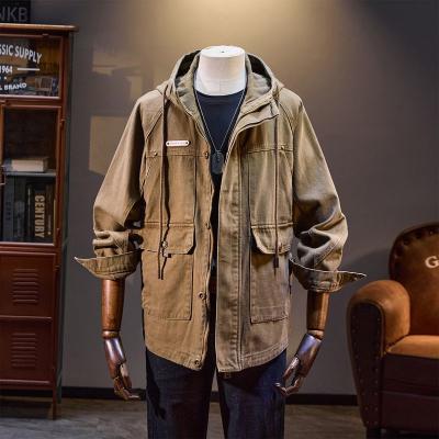 China Daily With Hood Fabric Hem mens casual leather jackets Cotton 100% Long Sleeve Custom (JK766) for sale