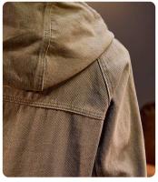 China Daily With Hood Fabric Hem mens casual leather jackets Cotton 100% Long Sleeve Custom (JK766) for sale