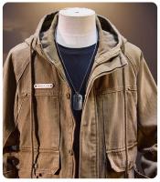 China Daily With Hood Fabric Hem mens casual leather jackets Cotton 100% Long Sleeve Custom (JK766) for sale