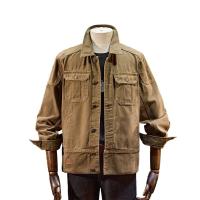 China Regular Khaki Daily Fabric Hem french workwear jacket wholesale Cotton 100% Long Sleeve Custom (JK763) for sale