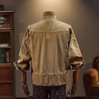 China Regular Khaki Daily Fabric Hem french workwear jacket wholesale Cotton 100% Long Sleeve Custom (JK763) for sale