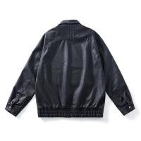 China Daily Ribbed Hem Ribbed Cuff faux leather jacket wholesale Long Sleeve Autumn 2026 Custom (YY-J032) for sale