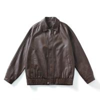 China Daily Ribbed Hem Ribbed Cuff faux leather jacket wholesale Long Sleeve Autumn 2026 Custom (YY-J032) for sale