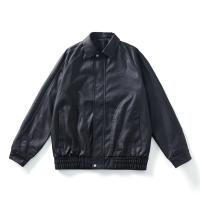 China Daily Ribbed Hem Ribbed Cuff faux leather jacket wholesale Long Sleeve Autumn 2026 Custom (YY-J032) for sale