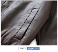 China Daily Ribbed Hem Ribbed Cuff faux leather jacket wholesale Long Sleeve Autumn 2026 Custom (YY-J032) for sale