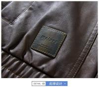 China Daily Ribbed Hem Ribbed Cuff faux leather jacket wholesale Long Sleeve Autumn 2026 Custom (YY-J032) for sale