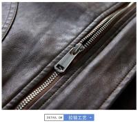 China Daily Ribbed Hem Ribbed Cuff faux leather jacket wholesale Long Sleeve Autumn 2026 Custom (YY-J032) for sale