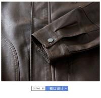 China Daily Ribbed Hem Ribbed Cuff faux leather jacket wholesale Long Sleeve Autumn 2026 Custom (YY-J032) for sale