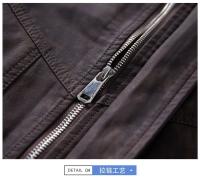 China Daily Long Sleeve Autumn 2026 faux leather jacket wholesale Stand Collar Slash Pocket Custom (YY-8893) for sale