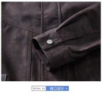 China Daily Long Sleeve Autumn 2026 faux leather jacket wholesale Stand Collar Slash Pocket Custom (YY-8893) for sale