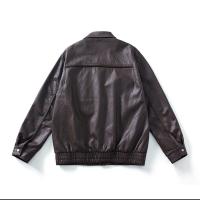 China Daily Ribbed Windproof faux leather jacket wholesale Ribbed Hem Long Sleeve Custom (YY-26016) for sale