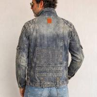 China Multi Pocket Daily Fabric Hem Stone Wash mens denim jacket wholesale Long Sleeve Autumn 2026 Custom (JK764) for sale