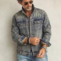 China Multi Pocket Daily Fabric Hem Stone Wash mens denim jacket wholesale Long Sleeve Autumn 2026 Custom (JK764) for sale