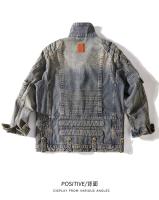 China Multi Pocket Daily Fabric Hem Stone Wash mens denim jacket wholesale Long Sleeve Autumn 2026 Custom (JK764) for sale