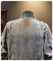 China Stealth Camo Green Daily Beading Fabric Hem french workwear jacket wholesale Stone Wash Long Sleeve Custom (JK764) for sale