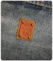 China Daily Pleated Fabric Hem mens denim jacket wholesale Stone Wash Long Sleeve Custom (JK764) for sale