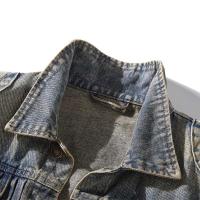 China Daily Ribbed Fabric Hem french workwear jacket wholesale Stone Wash Long Sleeve Custom (JK764) for sale
