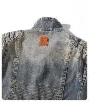 China Daily Ribbed Fabric Hem french workwear jacket wholesale Stone Wash Long Sleeve Custom (JK764) for sale