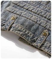 China Daily Ribbed Fabric Hem french workwear jacket wholesale Stone Wash Long Sleeve Custom (JK764) for sale
