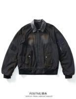 China Windproof Embroidered Long Sleeve mens casual leather jackets Autumn 2026 Lapel Collar Custom (YY-26639) for sale