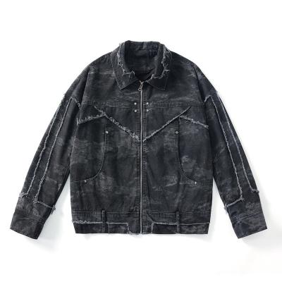 China Tie Dye Windproof Camouflage mens casual leather jackets Fabric Hem Cotton 100% Custom (YY-26635) for sale