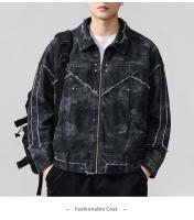 China Tie Dye Windproof Camouflage mens casual leather jackets Fabric Hem Cotton 100% Custom (YY-26635) for sale