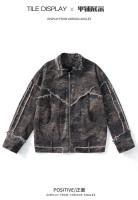 China Tie Dye Windproof Camouflage mens casual leather jackets Fabric Hem Cotton 100% Custom (YY-26635) for sale