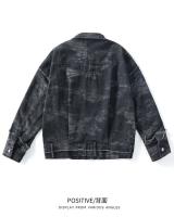 China Tie Dye Windproof Camouflage mens casual leather jackets Fabric Hem Cotton 100% Custom (YY-26635) for sale